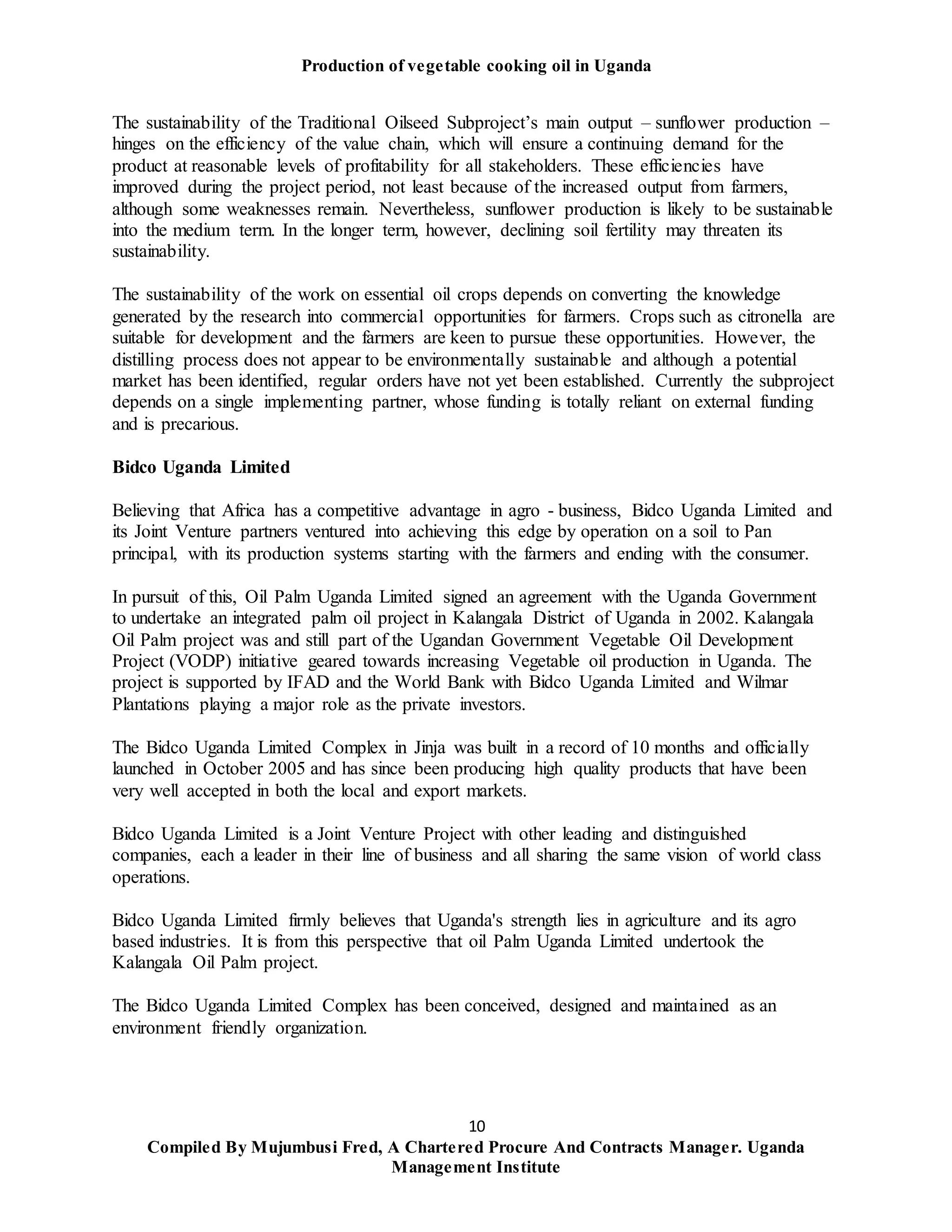 BIDCO COMPANY PROFILE final doc | DOCX