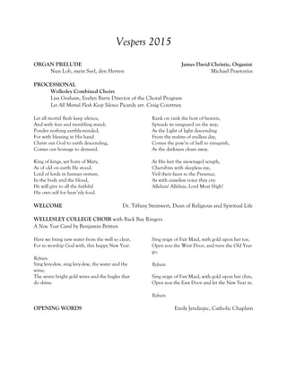 Christmas Vespers Program 2015_final | PDF | Christianity | Religion ...
