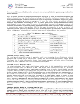 81 emergence and growth of online life insurance in india | PDF