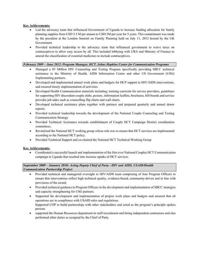 JUDE SSENYONJO CV January 2017 | PDF