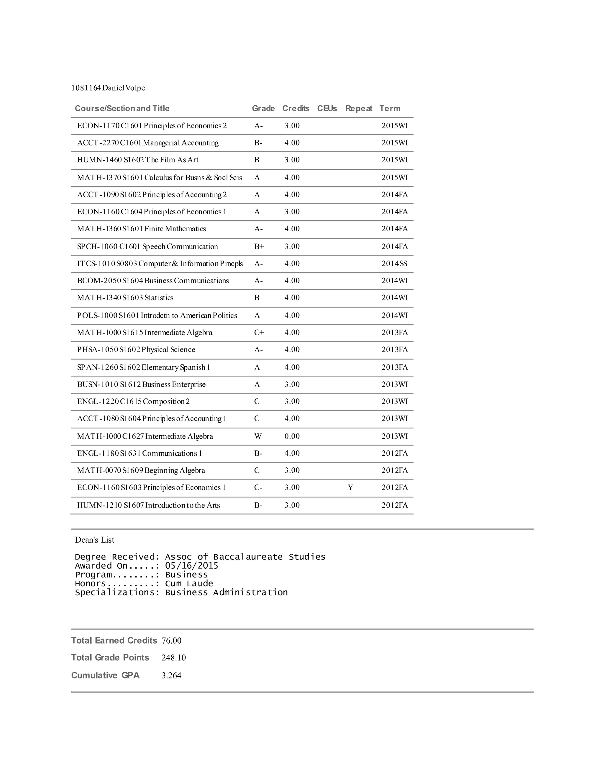 macomb.edu transcript | DOCX | Education industry | Industries