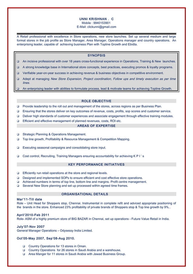 Unni Krish Resume | PDF