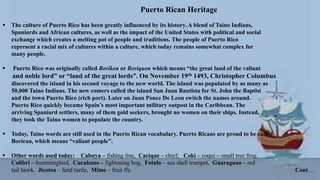 HCS 320 Cultural Competency Puerto Rico Pw Pt. | PPT