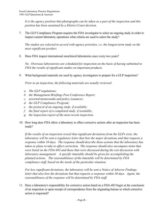 Good Laboratory Practices Questions and Answers | PDF