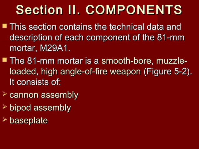 81 mm mortar | PPT | Arms & Ammunition | Sensitive Topics