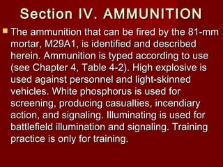 81 mm mortar | PPT | Arms & Ammunition | Sensitive Topics