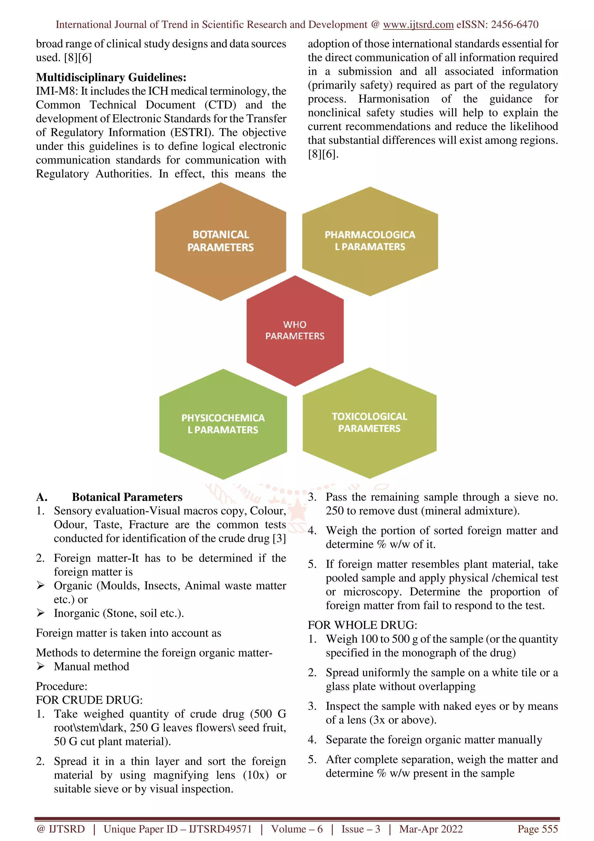 WHO and ICH Guidelines for the Assessment of Herbal Drug | PDF