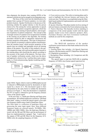 Real Time Speaker Identification System – Design, Implementation and ...