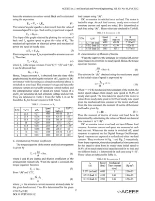 DC Position Control System – Determination of Parameters and ...