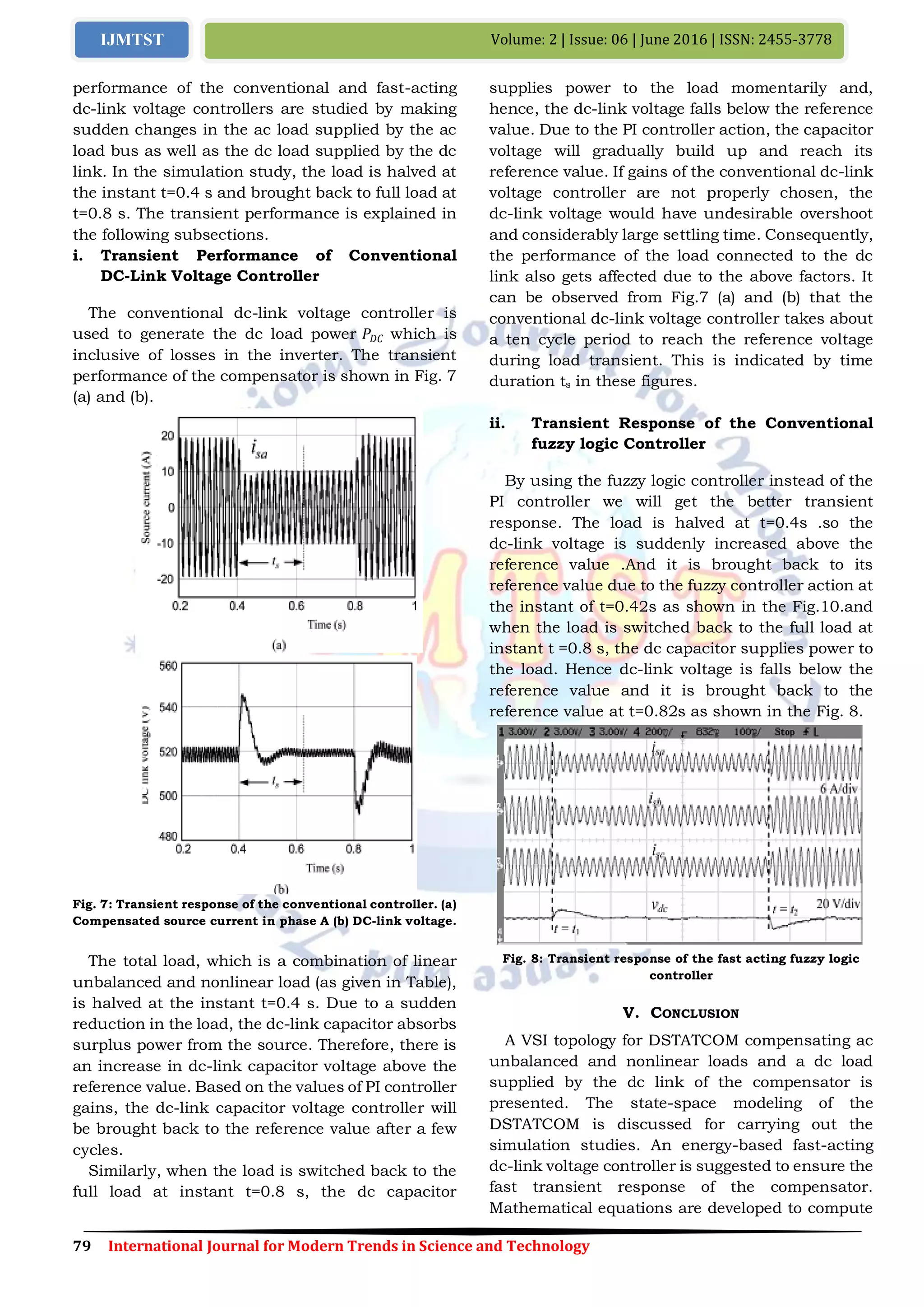 A Three Phase D Statcom To Compensate Ac And Dc Loads By Using Fuzzy