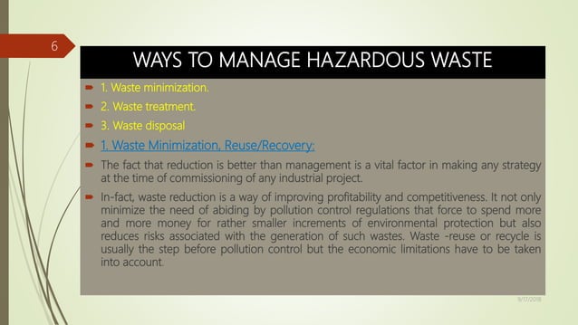 Hazardous Waste Management | PPT