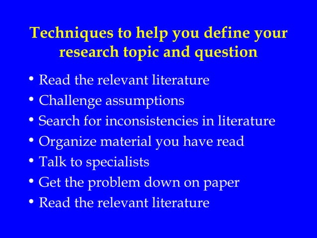 Developing Research Question | PPT | Educational Assessment | Education