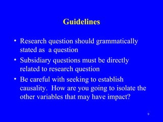 Developing Research Question | PPT