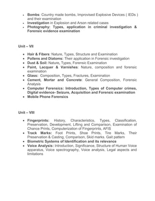 NTA UGC NET JRF - 82 forensic science-new updated syllabus | PDF