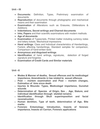 NTA UGC NET JRF - 82 forensic science-new updated syllabus | PDF
