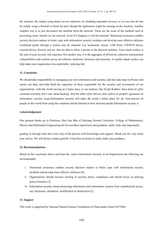 Paper Titled Information Security in an organization | PDF