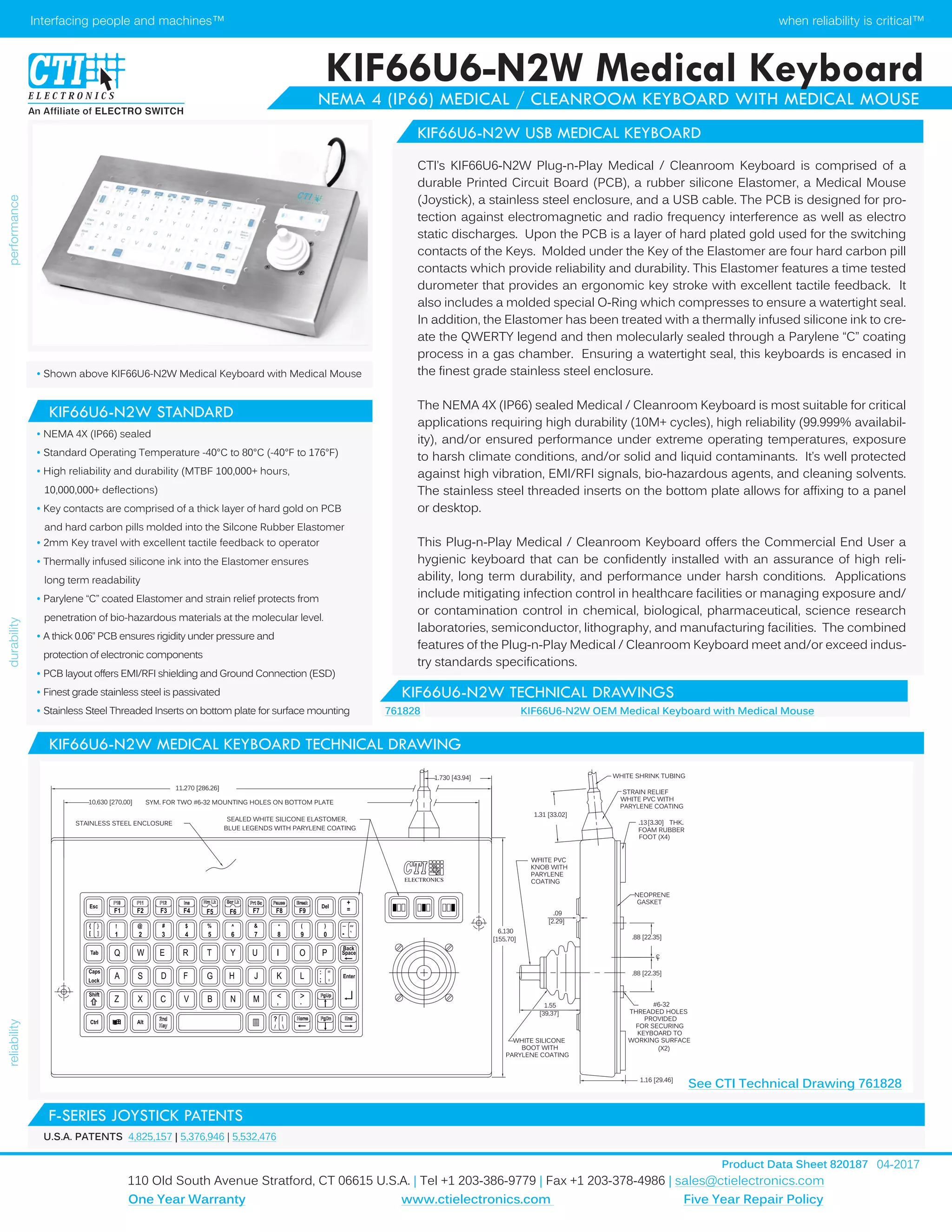 KIF66U6 Medical Keyboard with Medical Mouse | PDF | Computer ...