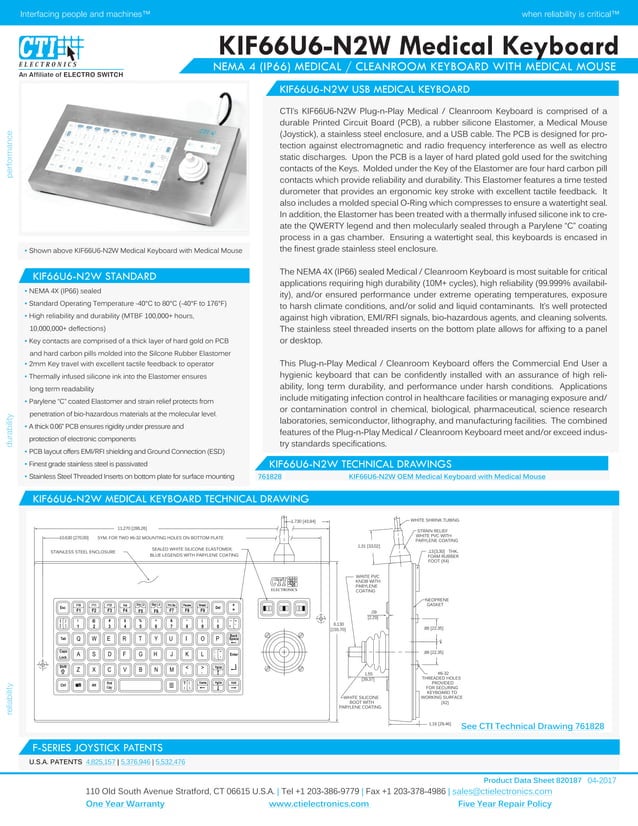 KIF66U6 Medical Keyboard with Medical Mouse | PDF