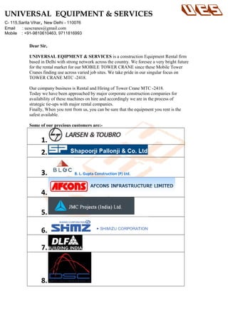 Introduction letter | DOC | Construction Industry | Industries