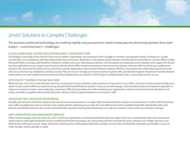 Broadview-Networks-Brochure | PPT