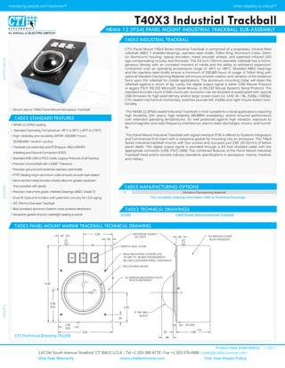 T40X3 Panel Mount Industrial Trackball | PDF