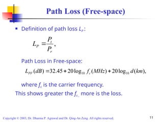 Mobile radio propagation - loss and calculations | PPT