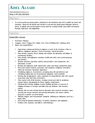 Adel Al Sadi CV | PDF