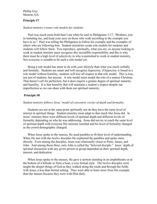 11 Principles of a Successful Youth Ministry | PDF