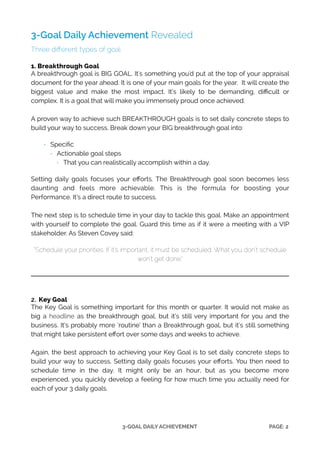 3 Goal Daily Achievement | PDF