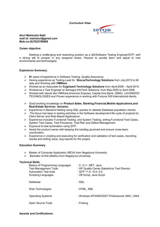 Mahendra-9+yrs-testing-VMware Resume | PDF