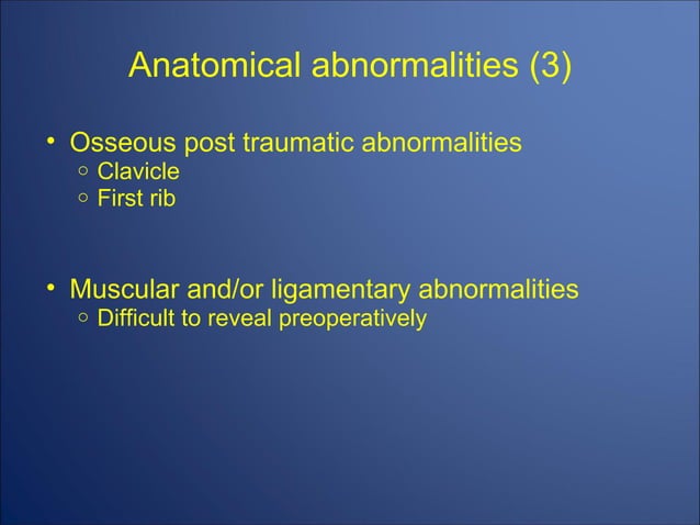 THORACIC OUTLET SYNDROM (TOS) | PPT