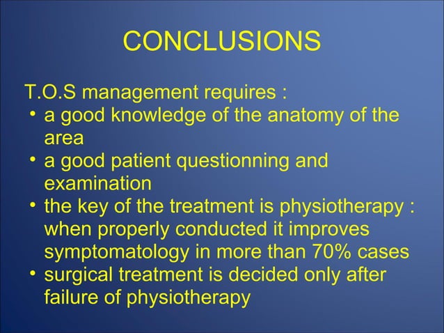 THORACIC OUTLET SYNDROM (TOS) | PPT