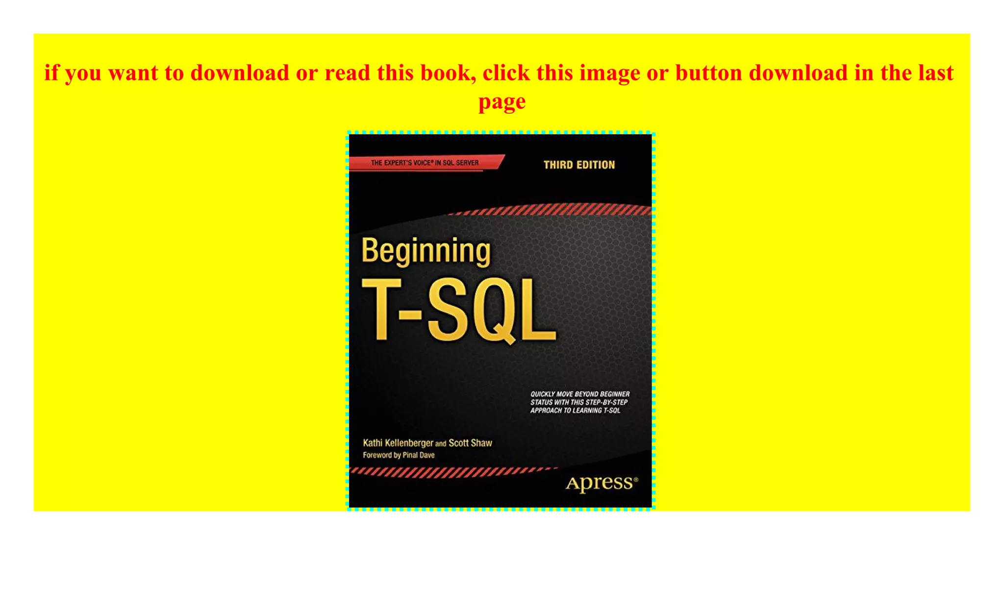 Beginning T-SQL epub$ | PPT
