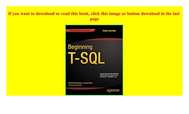 Beginning T-SQL epub$ | PPT