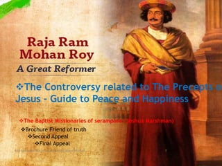Bharat_Bhushan_Assignment_Raja Ram Mohan Roy As a Journalist | PPT