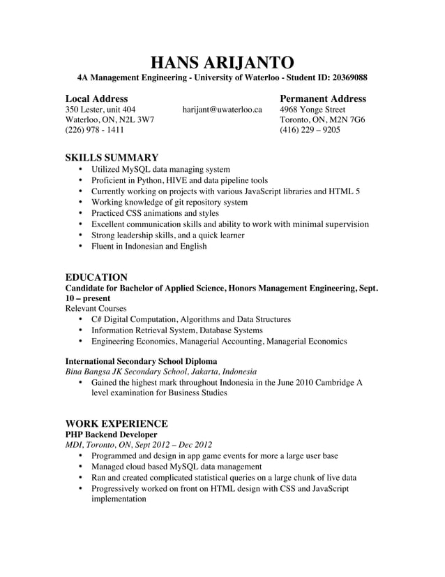 Resume+Transcript | PDF
