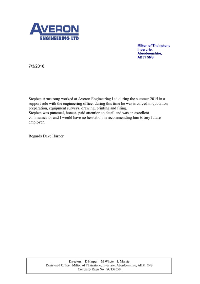 Dave Harper reference | DOC