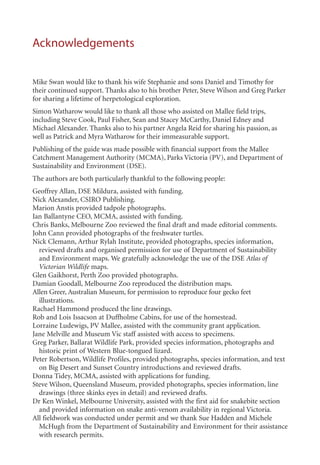 Snakes Lizards And Frogs Of The Victorian Mallee Michael Swan Simon ...