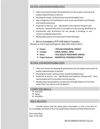 CV CIVIL ENGINEER | PDF