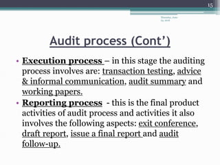 Auditing and Audit Process in Organization | PPTX