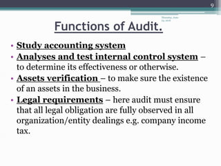 Auditing and Audit Process in Organization | PPTX