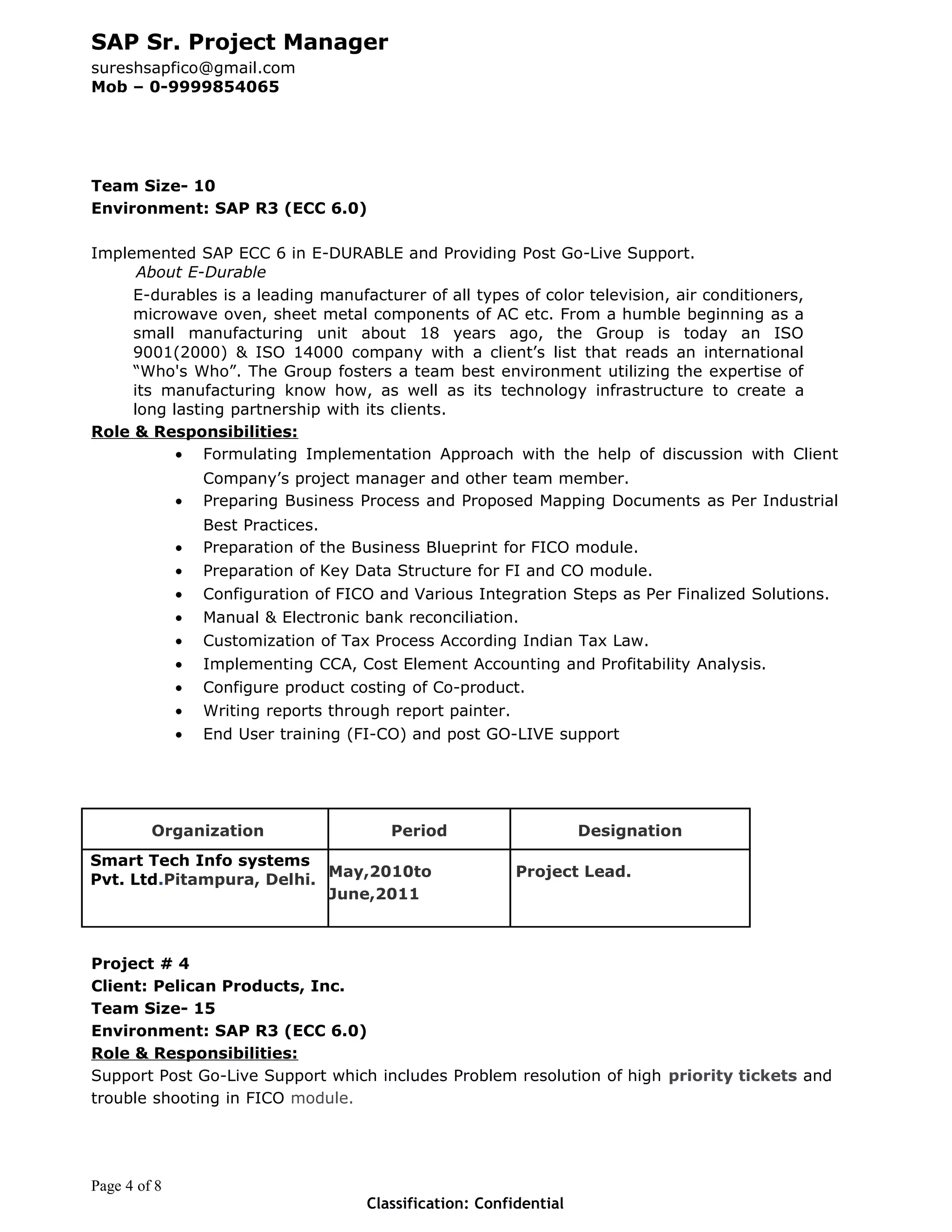 Suresh Sap Project Manager Resume Doc Cloud Computing Internet