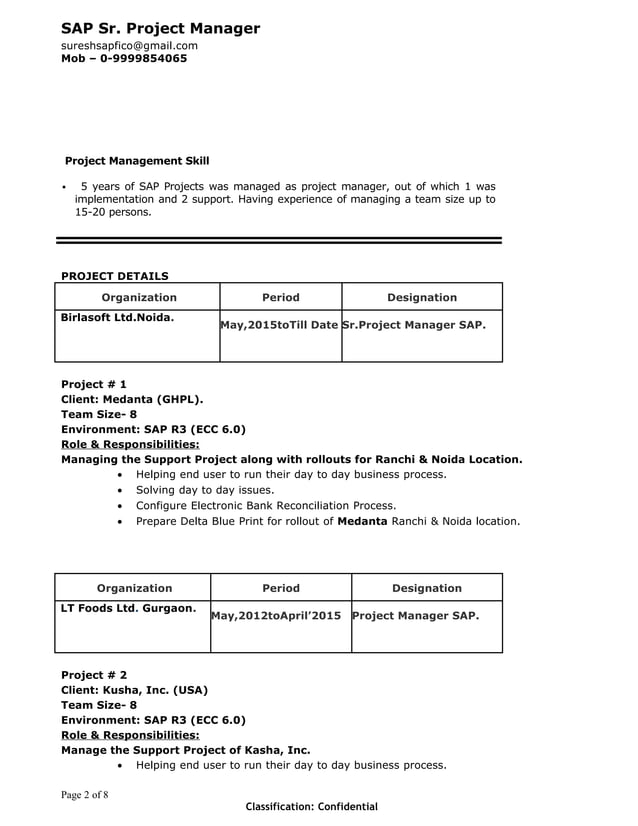 Suresh Sap Project Manager Resume Doc Cloud Computing Internet