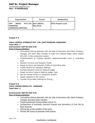 Suresh SAP Project Manager-Resume | DOC