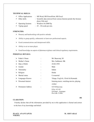 shiva raj cv | DOC