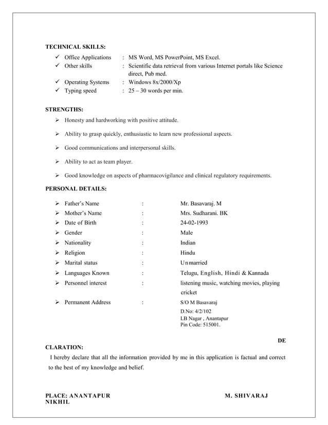 shiva raj cv | PDF