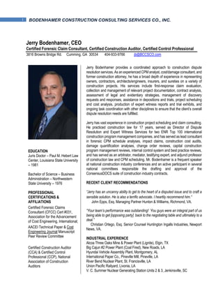 Jerry Bodenhamer BCCS Resume 160706 | PDF | North America Travel ...