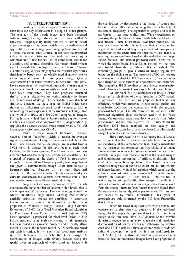 Blending of Images Using Discrete Wavelet Transform | PDF