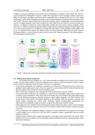 Automated information retrieval and services of graduate school using chatbot system | PDF