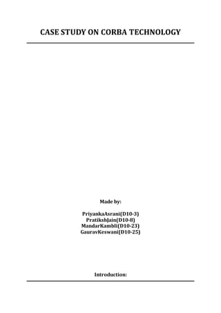 82159587 case-study-on-corba | DOCX